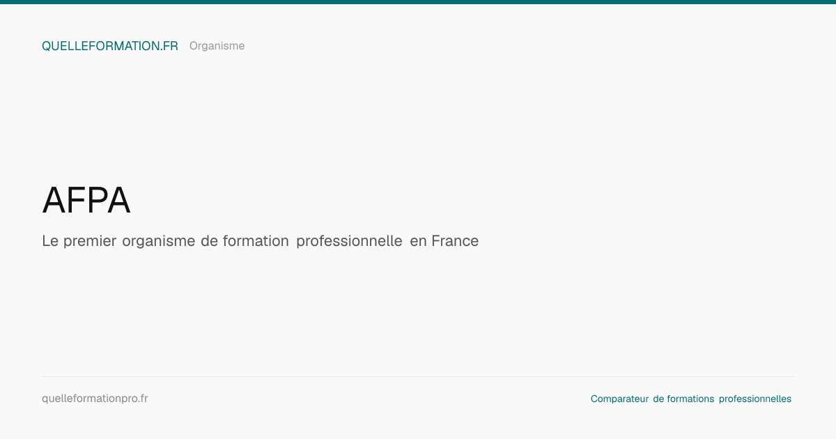 AFPA Avis 2026 : Prix, Formations et Test Complet | QuelleFormation.fr
